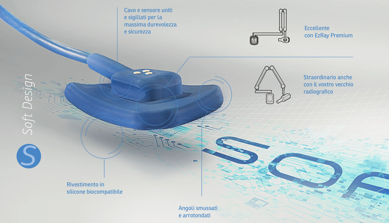 Nuovo Sensore Intraorale EZ Sensor Soft HD 1.5 - Tecno-Gaz industries