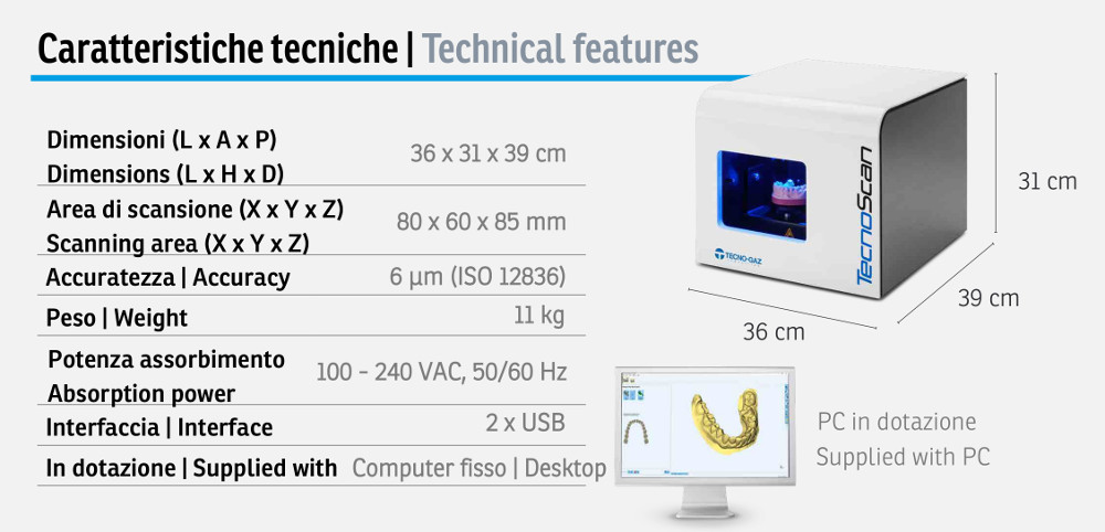 Tecno Scan Lab - Scanner 3D multivalente da laboratorio - Tecno-Gaz ...
